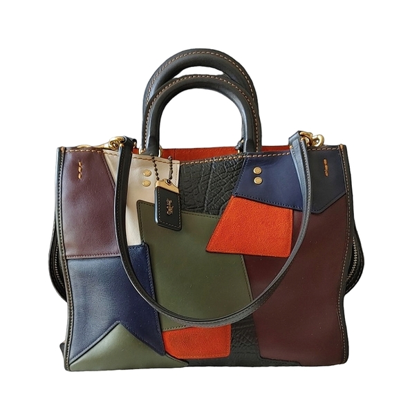 Coach | Bags | Coach 941 Rogue Patchwork Leather Suede Satchel Shoulder ...